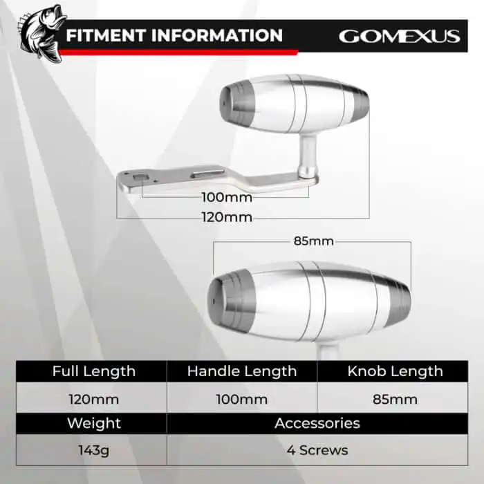 Gomexus Handle for Shimano Talica Reel Power Handle